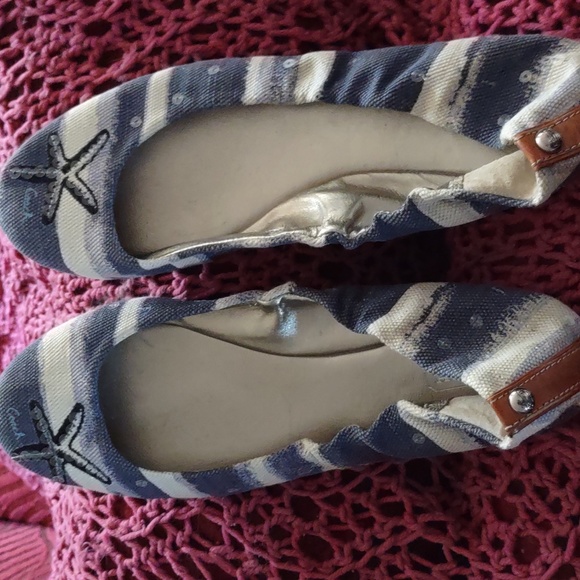 Coach | Shoes | Coach Canvas Flats With Starfish Detail Size 8 B | Poshmark